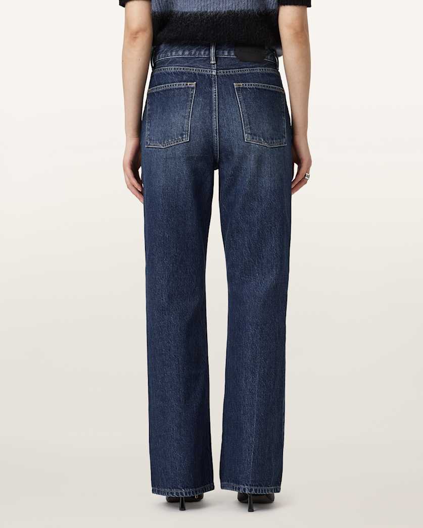 Mathilde Relaxed Bootcut Jeans Dark Indigo | ALLSAINTS US